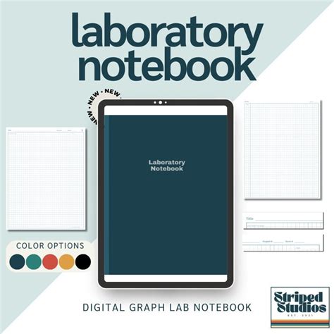 Digital Laboratory Notebook Template Goodnotes Notability Research Bullet Journal Academic