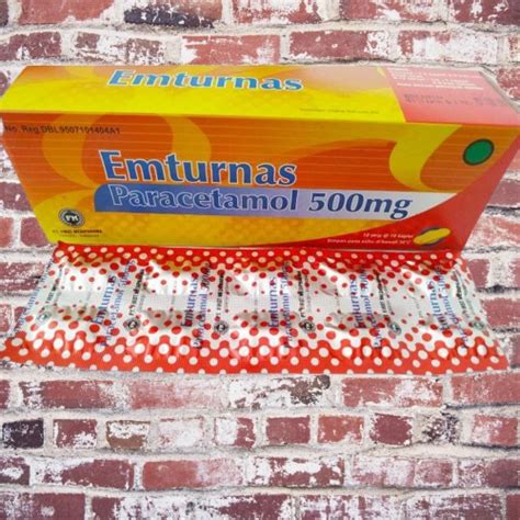 Jual Emturnas Tablet Paracetamol Per Box Shopee Indonesia