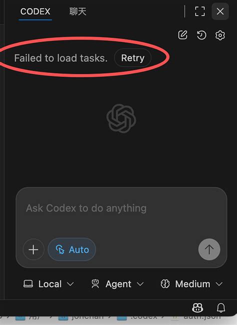 Vscode 中安装了codex，但是遇到个麻烦问题 开发调优 Linux Do