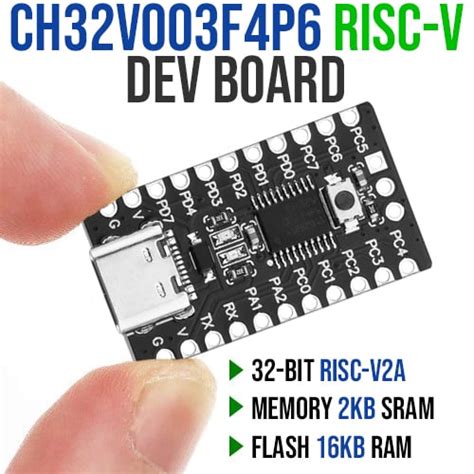 Ch32v003f4p6 Risc V Usb Dev Board Micro Robotics