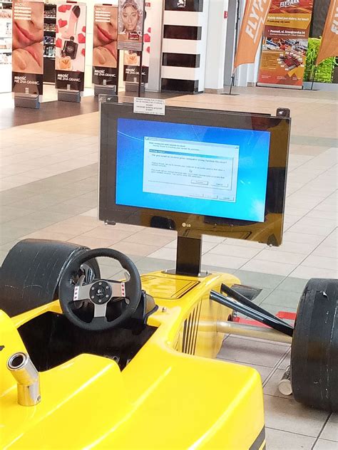 racing car with crashed windows 7 in poland r pbsod