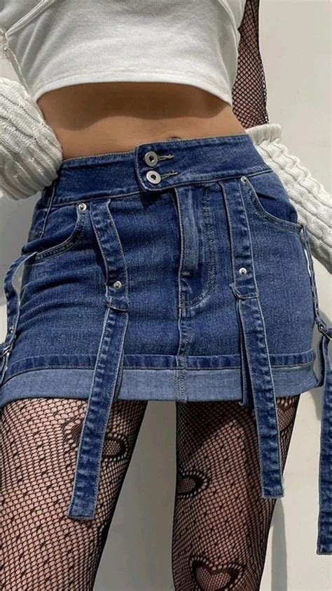 Zipper Bodycon Mini Denim Skirt Artofit