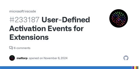 user defined activation events for extensions · issue 233187 · microsoft vscode · github