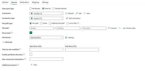 Configure Amazon S In A Copy Activity Microsoft Fabric Microsoft Learn
