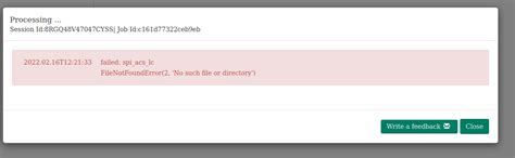 strange error with spiacs in dispatcher · issue 359 · oda hub