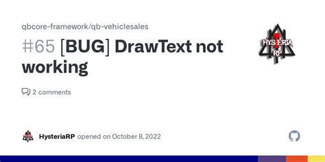 Bug Drawtext Not Working · Issue 65 · Qbcore Frameworkqb