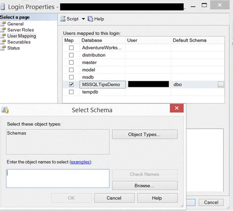 Default Schema For Windows Group In Sql Server