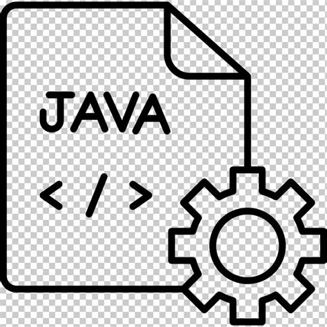 Java Program Java Document With Gear Icon Png Clipart Code