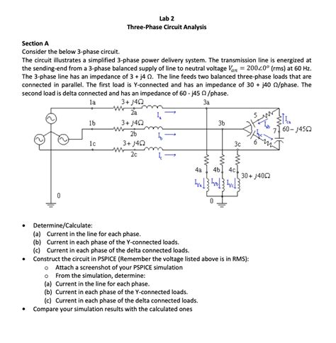 lab 2 three phase circuit analysis section a consider the below 3 phase circuit the circuit ...