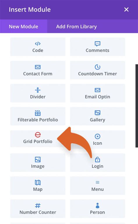 Divi Portfolio Grid Module Elegant Themes