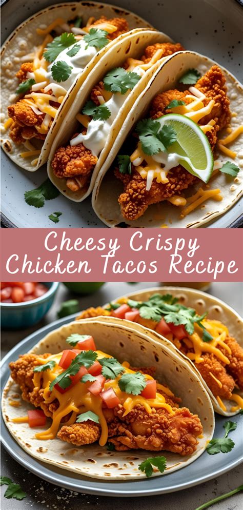 Cheesy Crispy Chicken Tacos Recipe Cheff Recipes