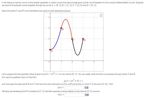 Solved In The Theory Of Cubic Splines We Choose Cubic Chegg