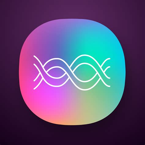 interlaced waves app icon music rhythm soundwave abstract curve and