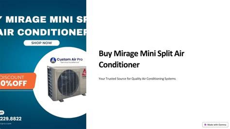 Ppt Discover The Ultimate Mirage Mini Split Air Conditioner With