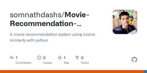 GitHub Somnathdashs Movie Recommendation System A Movie Recommendation System Using Cosine
