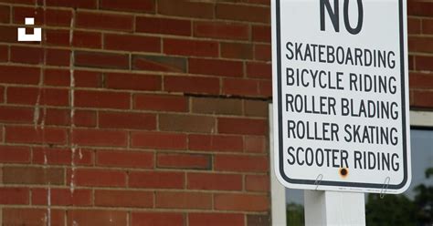 No Skateboarding Bicycling Or Roller Sports Allowed Photo Free Usa
