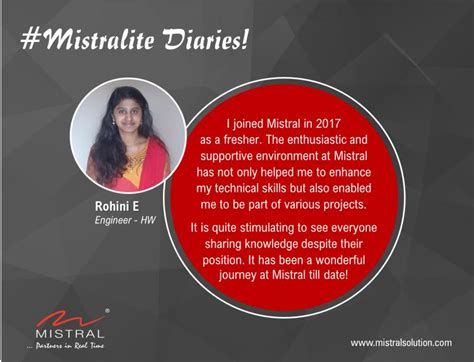 Mistral Solutions Pvt Ltd On Linkedin Rohini E Hardware Design Engineer Speaks About Her