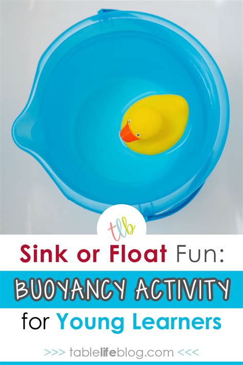 Sink Or Float A Science Experiment For Young Learners • Tablelifeblog