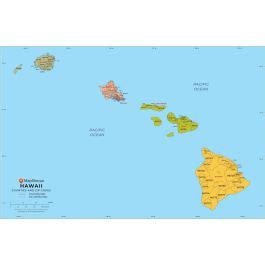 Hawaii ZIP Code Map With Counties Large Stanfords
