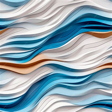 Premium Ai Image White And Blue Seamless Texture Wavy Background Interior Wall Decoration