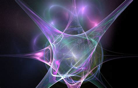 Abstract Fractal Violet Light Smoked Background Stock Illustration