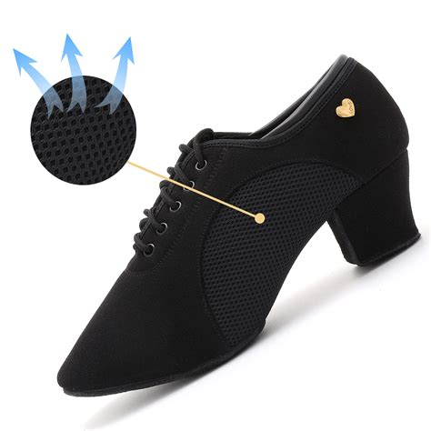 Womens Latin Dance Shoes Lace Up Ballroom Modern Salsa