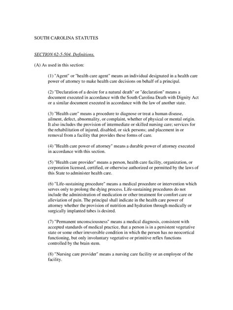 South Carolina Power Of Attorney Form Free Templates In PDF Word Excel To Print