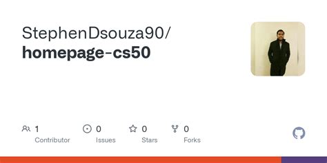 GitHub StephenDsouza Homepage Cs