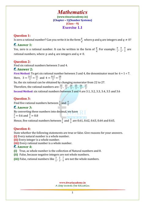 number systems class 9 notes maths chapter 1 artofit