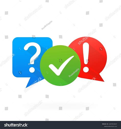 message form question mark warning tick stock vector royalty free