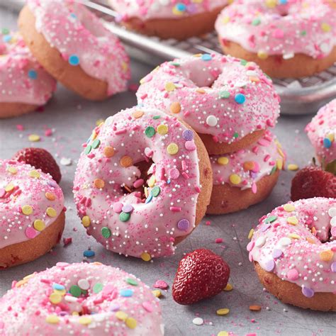 Strawberry Sprinkle Cake Donut