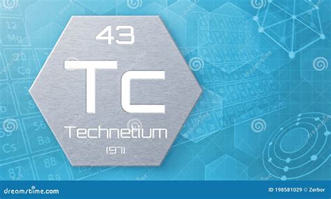 Chemical Element Of The Periodic Table Technetium Stock Illustration Illustration Of