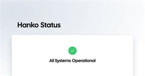 Hanko Status Openstatus