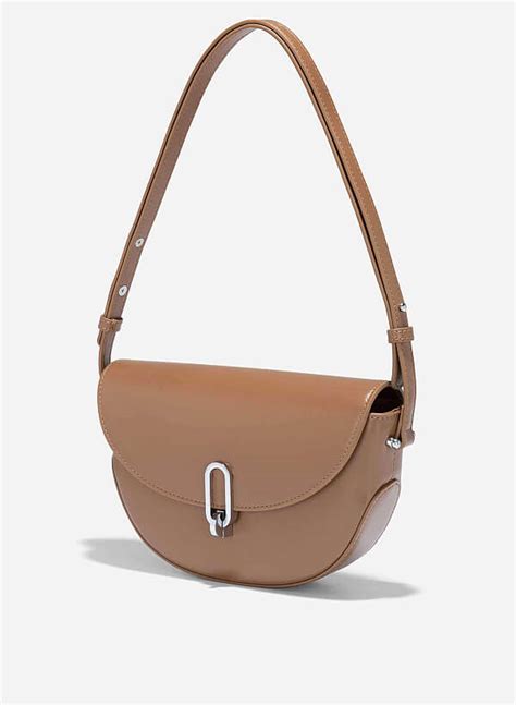 Metal Clasp Saddle Bag Mes 0238 Dark Brown Vascara