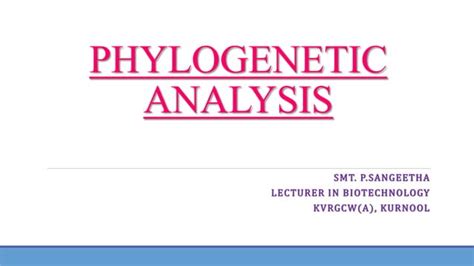 Phylogenetic Tree Construction Pptx Biological Sciences Science
