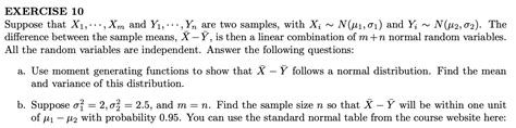 solved exercise 10suppose that x1 cdots xm ﻿and y1 cdots yn