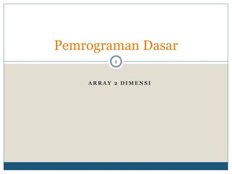 PPT Pemrograman Dasar PowerPoint Presentation Free Download ID 6282596