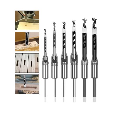 Teissuly Square Hole Mortiser Drill Bit Woodworking Square Hole Drill Square Drill Square Hole