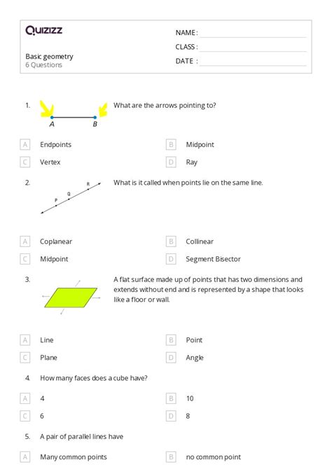50 Geometry Worksheets For 6th Class On Quizizz Free And Printable