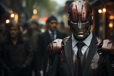 Premium AI Image Robot Working As A Detective In A Crime Scene
