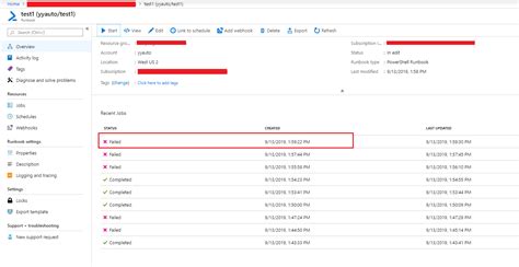 How To Fail An Azure Automation Runbook Stack Overflow