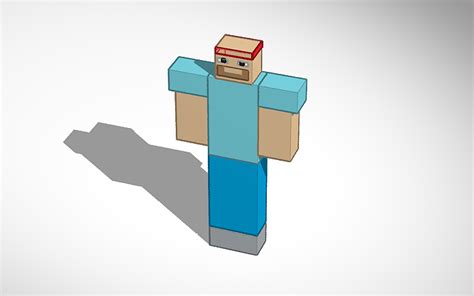 3d Design Minecraft Character Steve Tinkercad