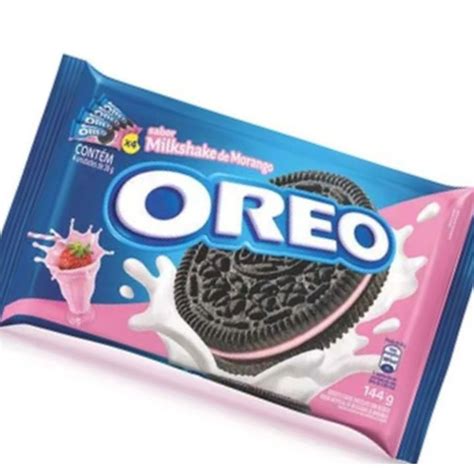 Biscoito Recheado Chocolate Oreo Milkshake Morango 4x36g Loja De