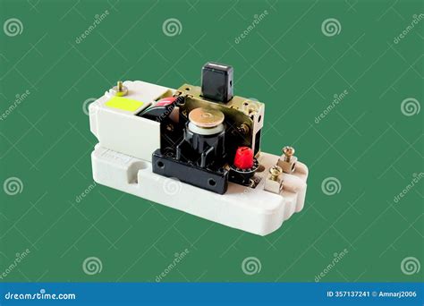 Automatic Circuit Breaker On White Background Control And Protect Electrical Power System Stock