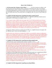 Macro Unit Problem Set Docx Macro Unit Problem Set AP Classroom Unit Progress