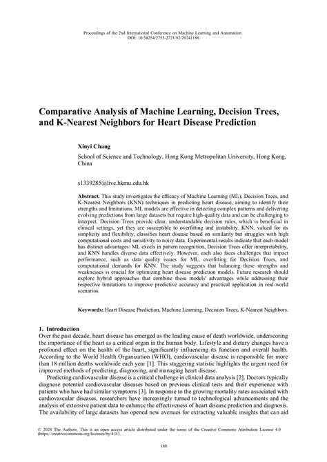 pdf comparative analysis of machine learning decision trees and k