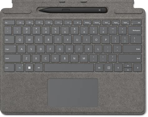 Клавиатура Microsoft Surface Pro Signature, сив - 8X6-00088 8X6-00088 ...