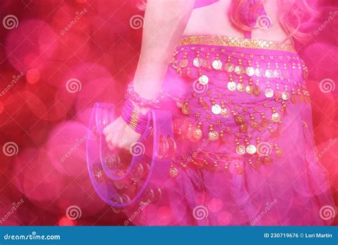 Belly Dancer Wearing Purple Dance Costume Close Up With Bokeh Stock Photo Image Of Festival