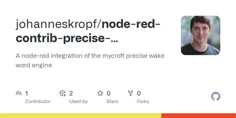 GitHub Johanneskropf Node Red Contrib Precise Wakeword A Node Red