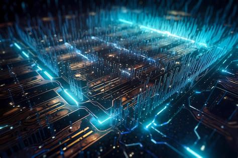 Premium Ai Image Nanotechnology Microchip Chip Board Processor